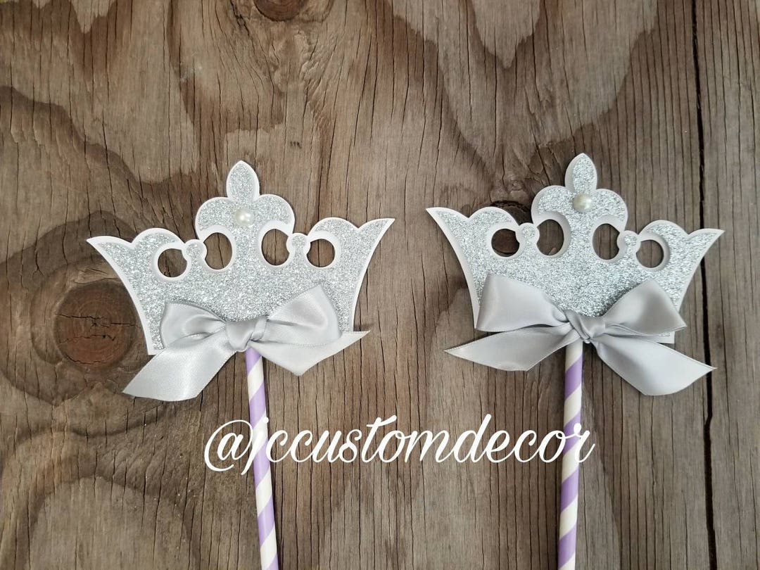 Princess Crown Pink Gold Baby Shower Centerpiece-pink Gold Shower ...