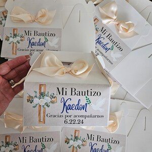Mi Bautizo Boy Girl Gable Favor Box-mi Bautizo Cross Gable Box-mi ...