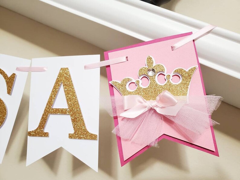 One Princess Birthday Banner-one Princess Theme Banner-fairy - Etsy