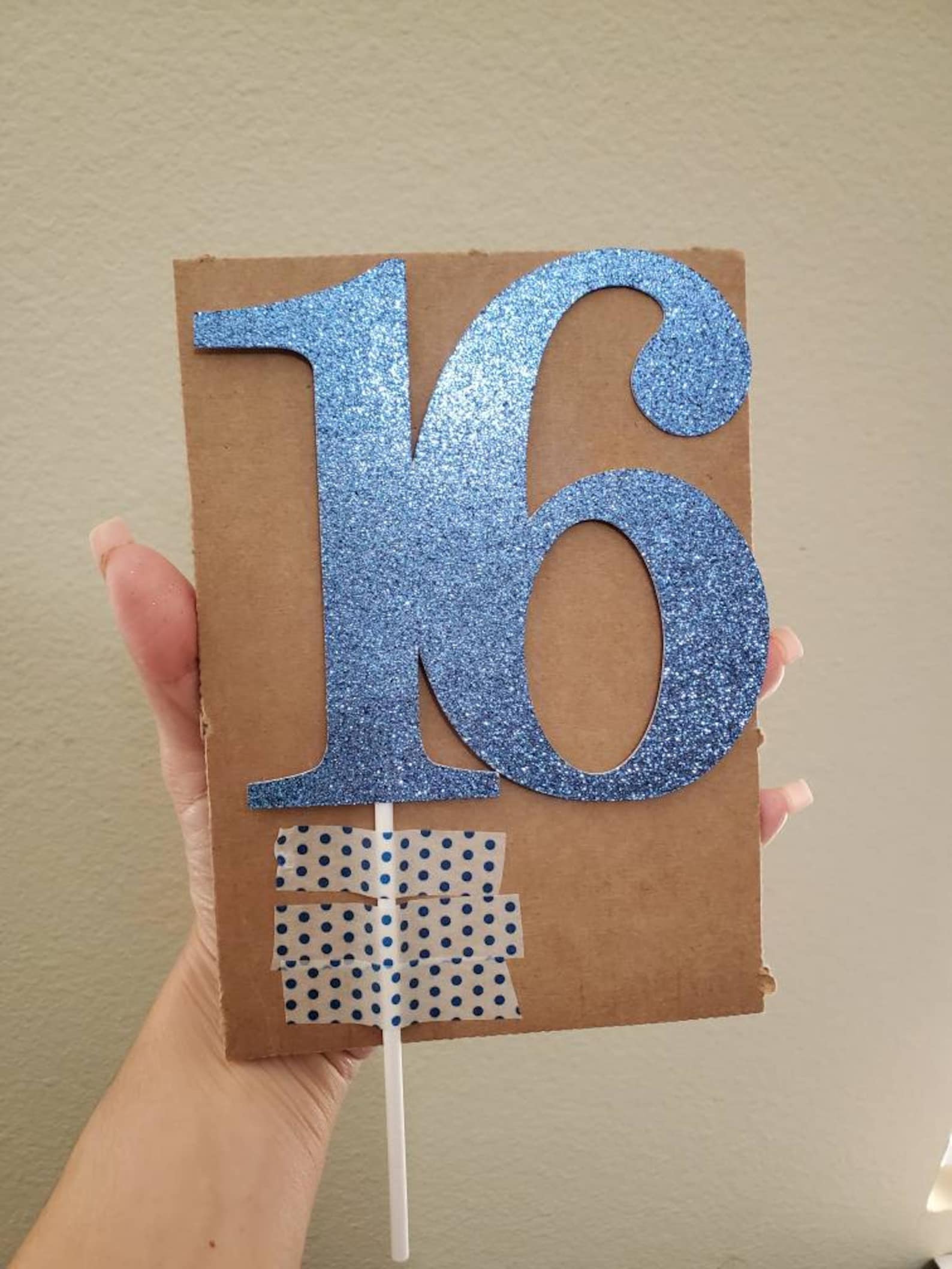 16 Cake Topper Any Age Cake Topper Glitter Cake Topper-16 - Etsy