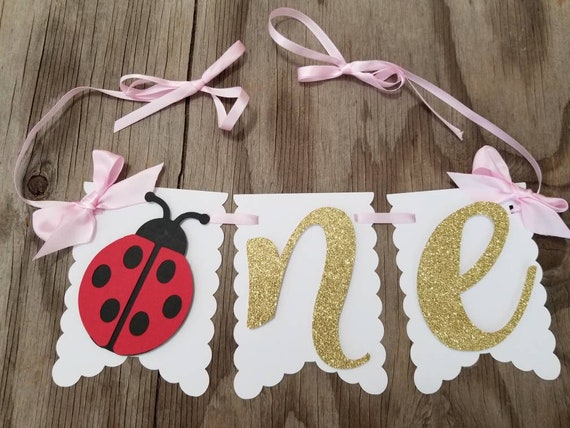 Ladybug One Banner-lady Bug Theme Birthday Banner-ladybug - Etsy
