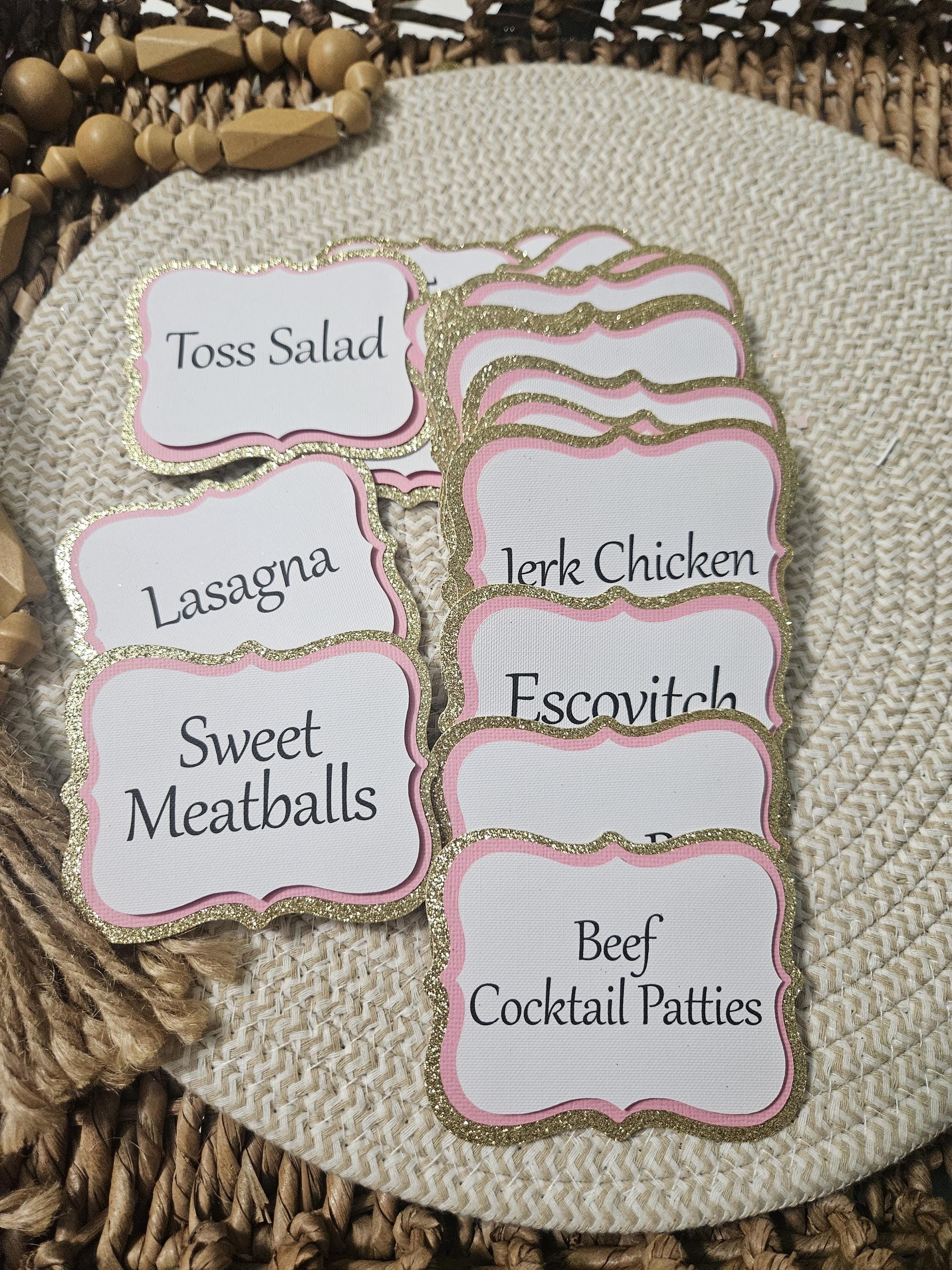 Buffet Food Label Tags-wedding & Party Food Table Signs-buffet Food ...