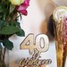 40 Glitter Gold Silver Cake Topper-40 Glitter Cake Topper-glitter ...