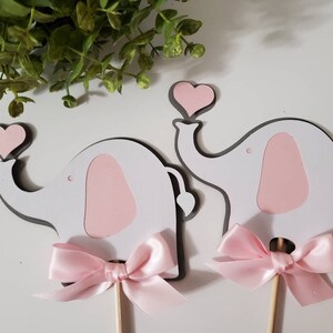 Navy Blue Baby Elephant Centerpiece-pink Elephant Baby Shower ...