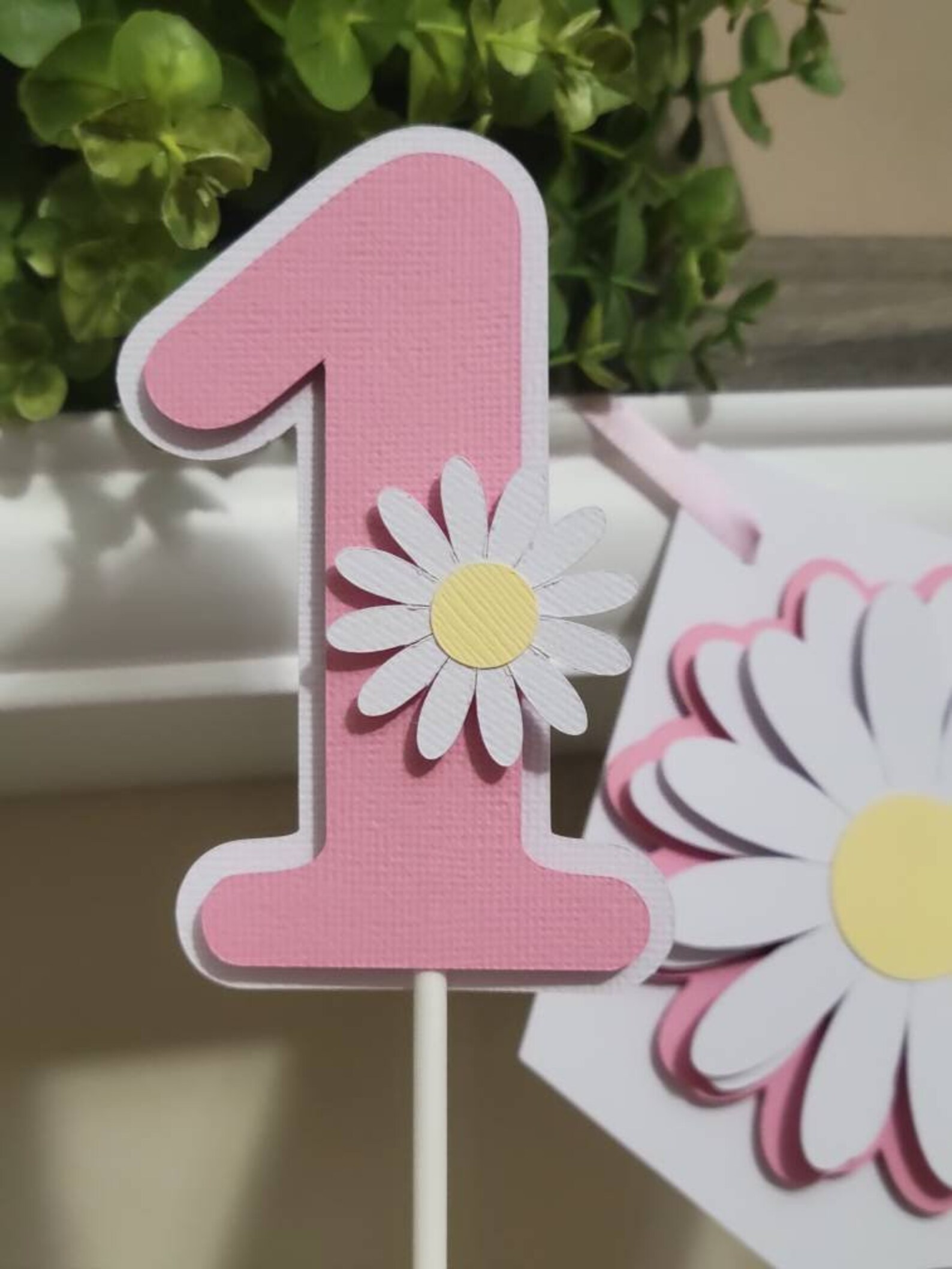 Daisy One Flower Cake Topper-one Daisy Cake Topper-daisy Theme | Etsy