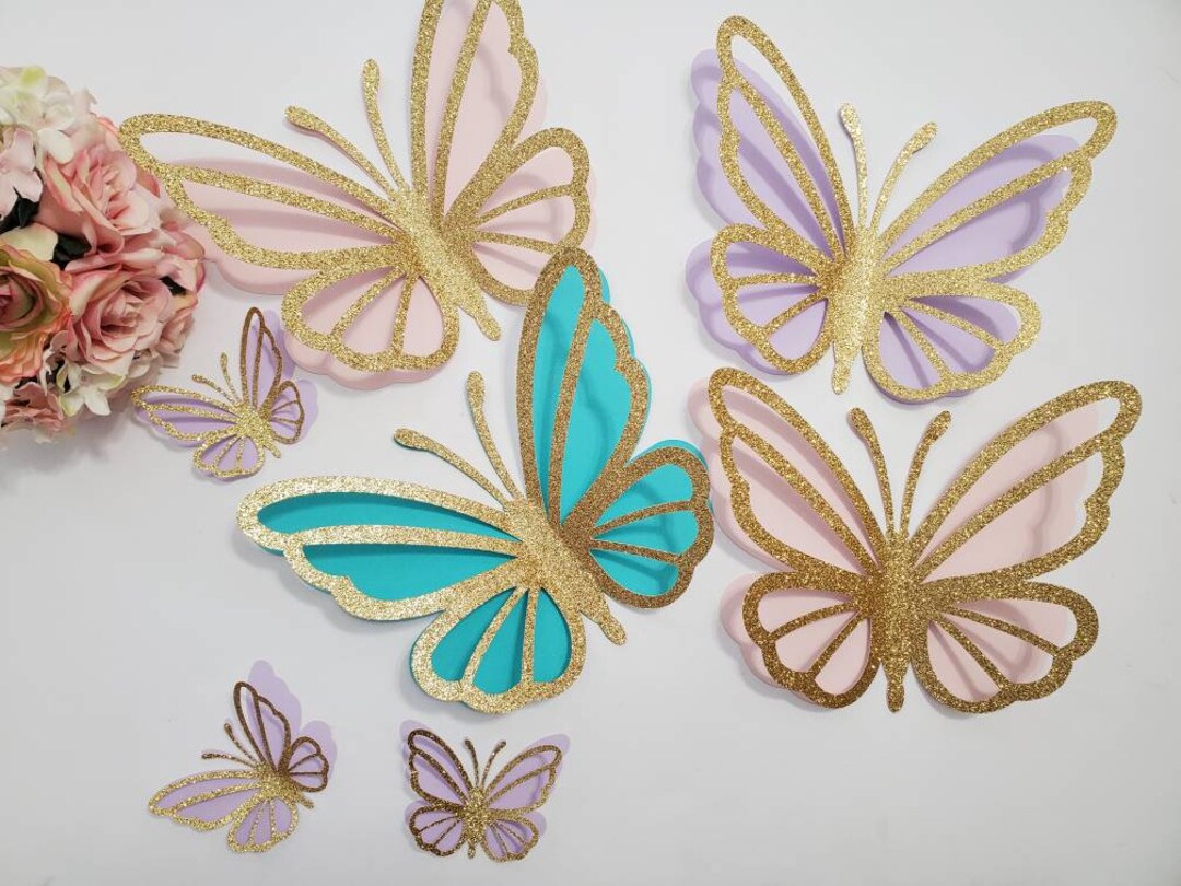 Big Large Paper Butterflies-big Butterfly Wall Art-big Nursery Paper ...