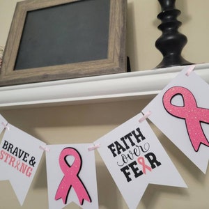 Breast Cancer Cake Topper-pink Ribbon Cake Topper-cancer Awareness ...