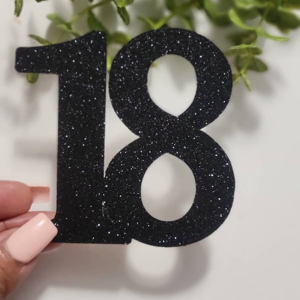 Glitter Table Number - Etsy