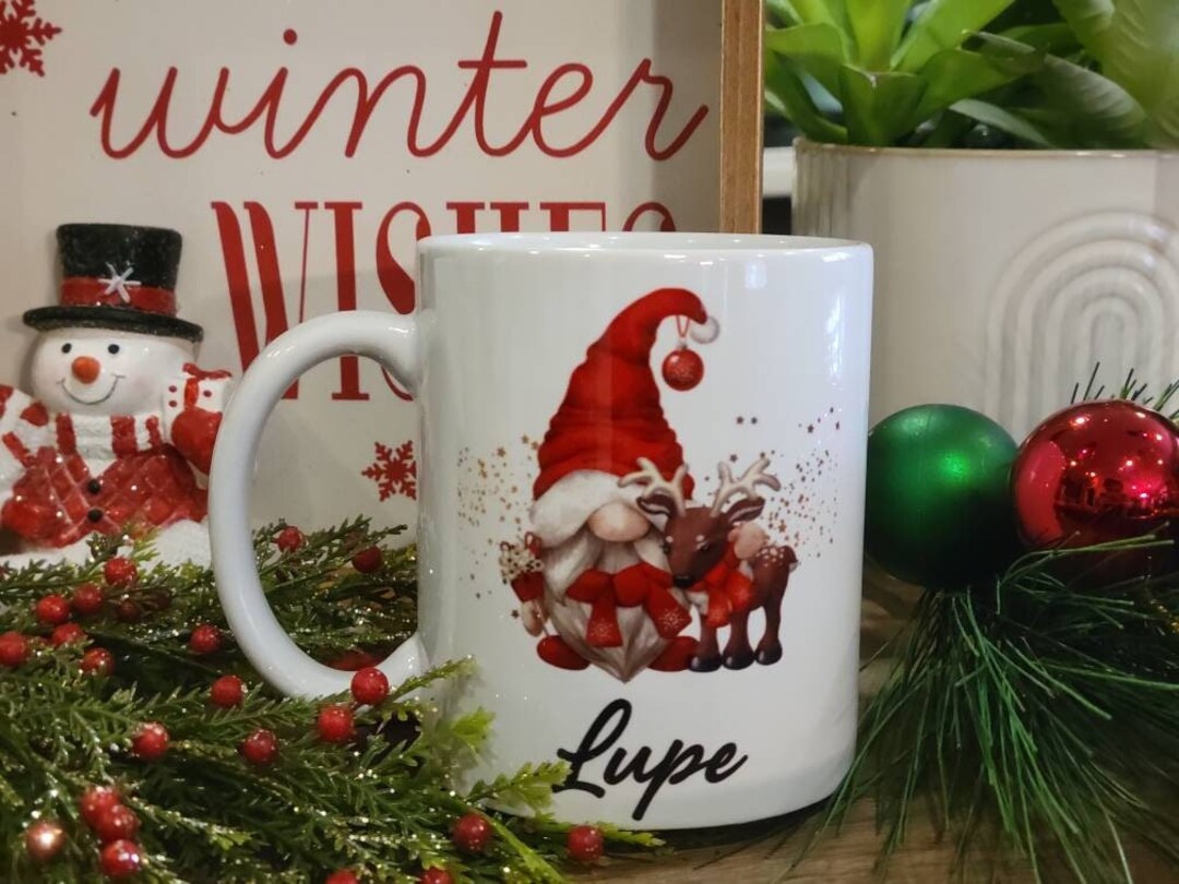 Christmas Gnome Coffee Mug-cocoa Gnome Mug Gift-christmas - Etsy