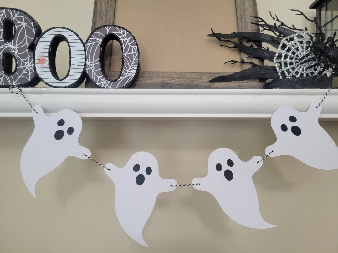 Ghost Garland Banner-spooky Ghost Garland-spooky Birthday Garland ...