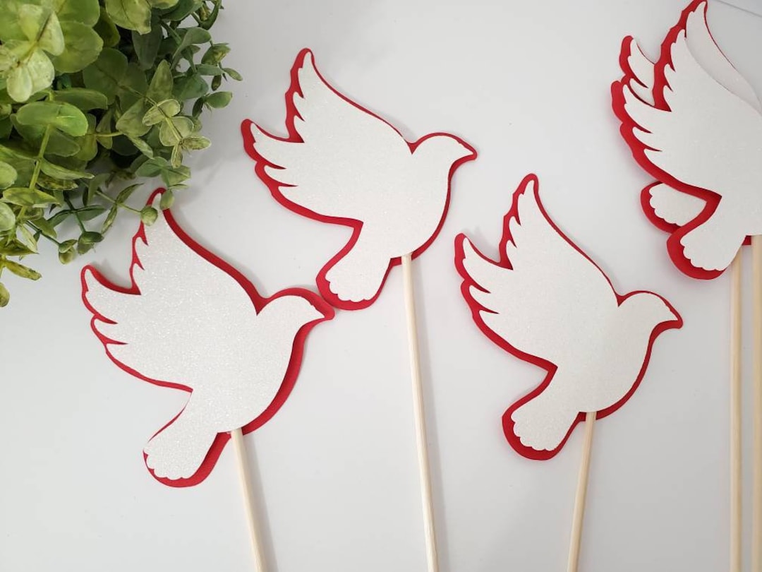 White Dove Centerpiece-dove Centerpiece-baptism Dove Centerpiece-dove ...
