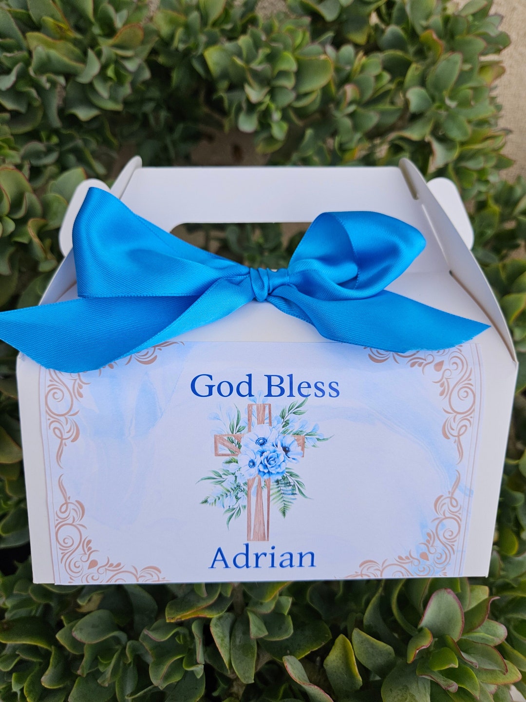 Baptism White Gable Favor Boxes-bautizo Gable Boxes-any Theme Gable Box ...