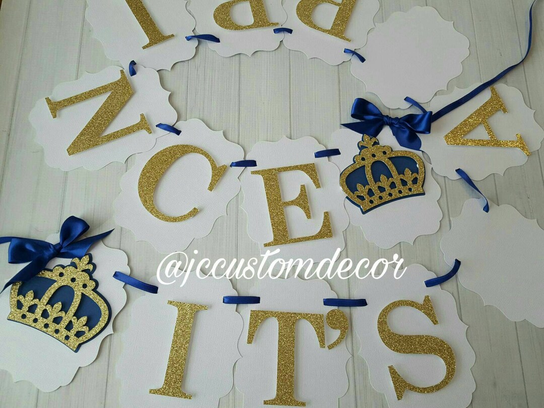 Royal Prince Banner-its A Prince Banner- Royal Prince Birthday Banner ...