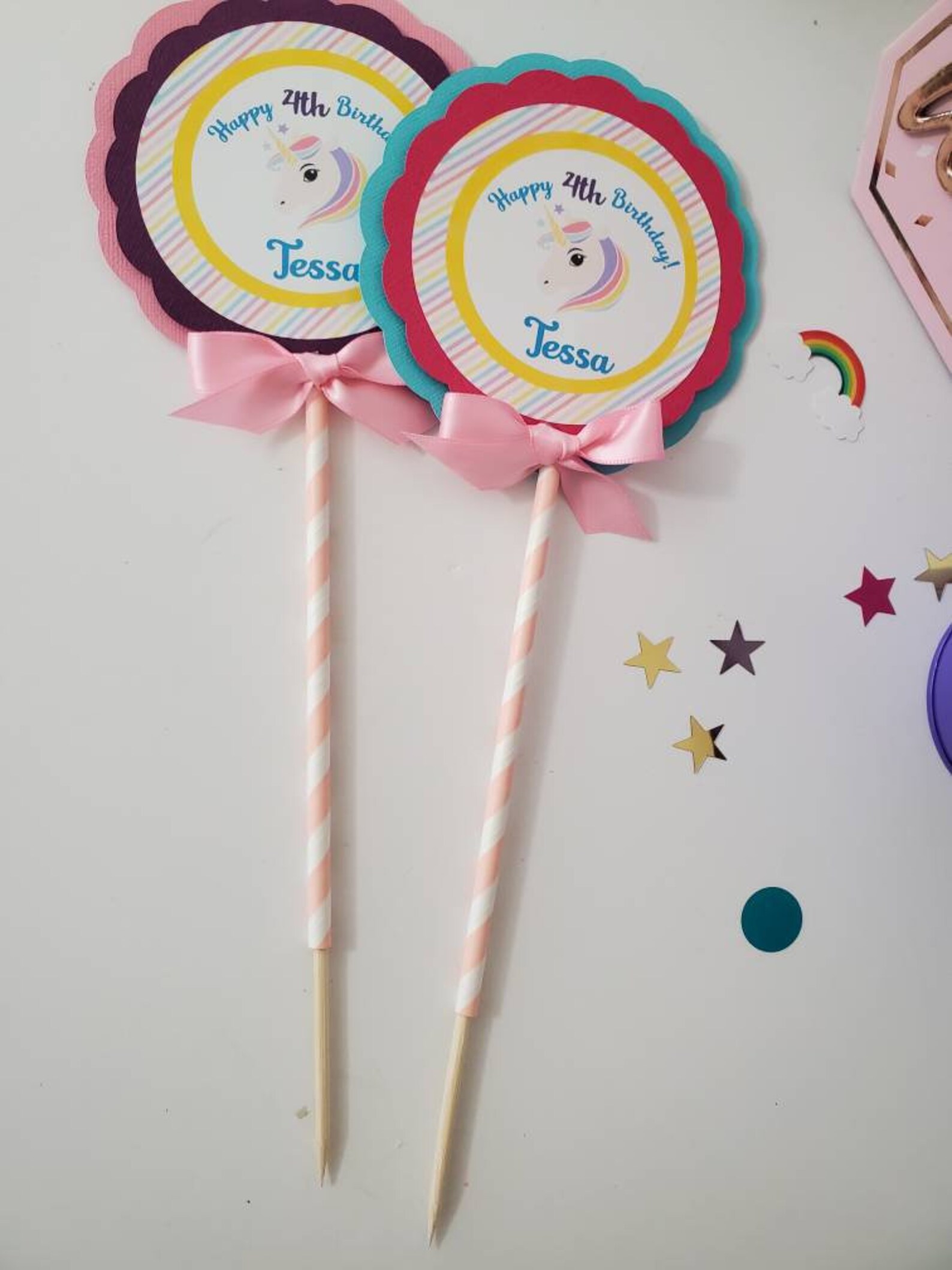 Unicorn Birthday Centerpiece-unicorn 4th Birthday Centerpiece-magical ...