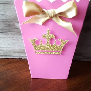 Princess Crown Tiara Favor Boxes-pink Gold Princess Favor Box-princess ...