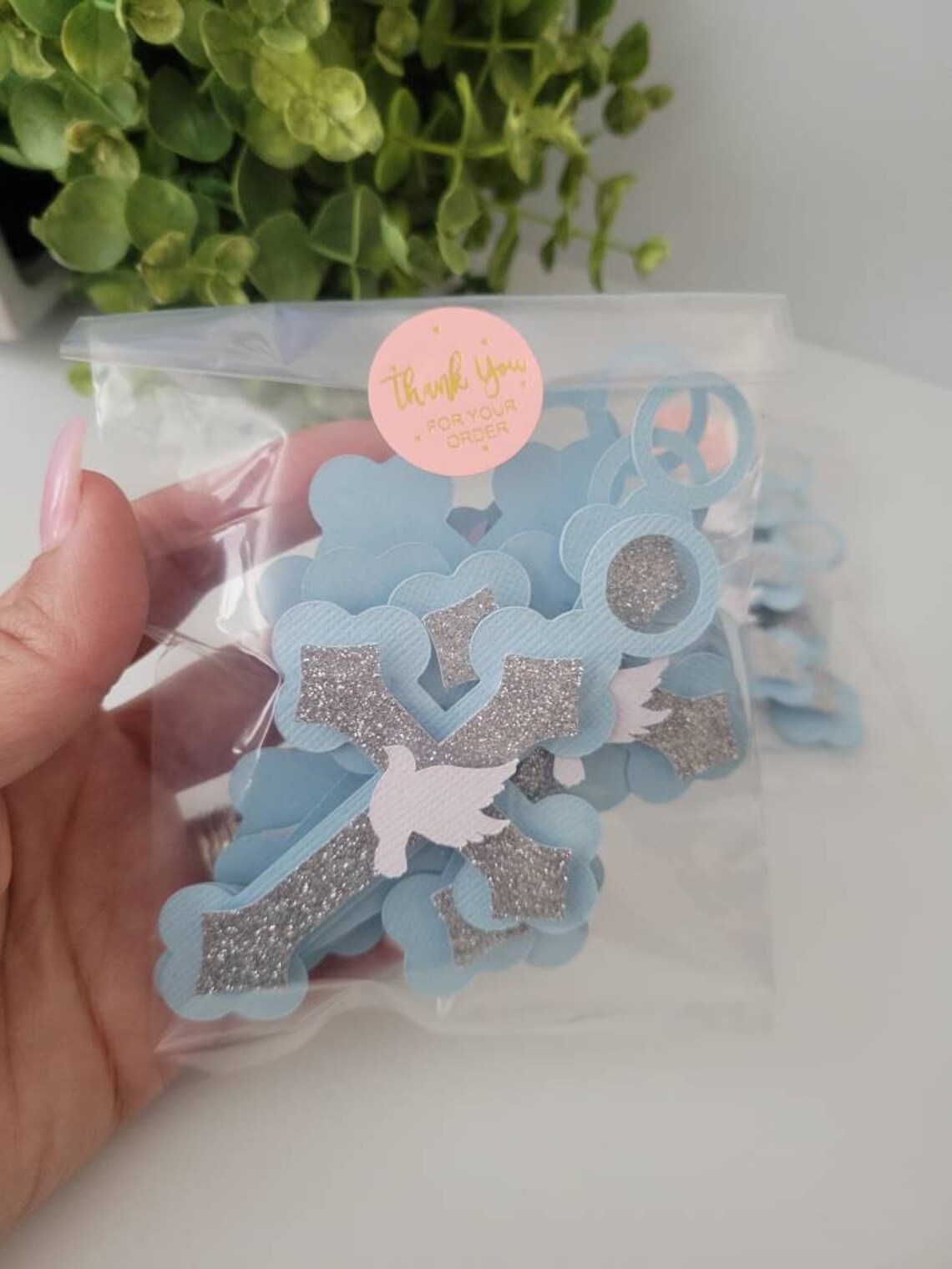 Baptism Centerpiece Tags-cross Tags-cross - Etsy