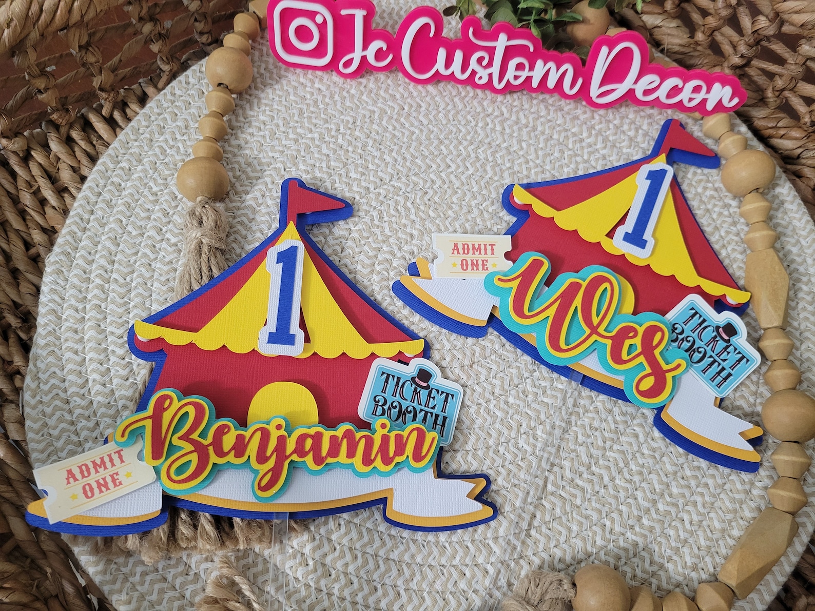 Carnival Circus Birthday Cake Topper-carnival Circus Theme Cake Topper ...