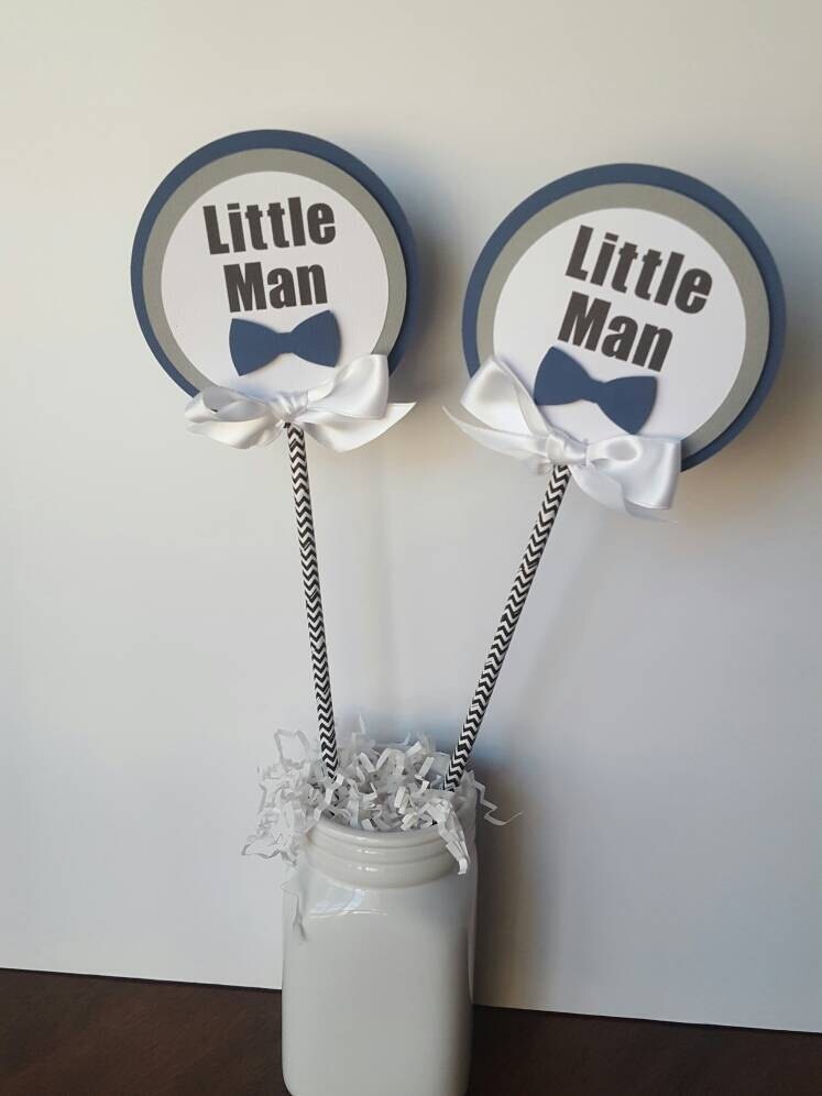 Little Man Centerpiece-little Man Theme Birthday Baby - Etsy
