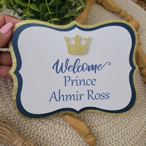 Prince Baby Theme Diaper Cake Tag Sign-royal Diaper Cake Tag Sign-royal ...