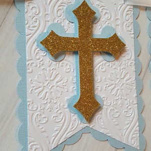 God Bless Boy Banner-baptism Boy Banner-god Bless-mi Bautizo Banner-my ...