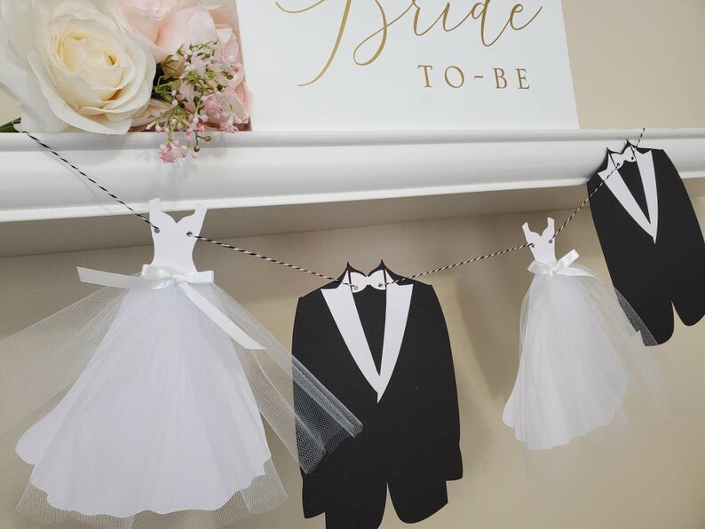 Wedding Dress Tuxedo Banner-bride Groom Bridal Banner-bridal Gown ...