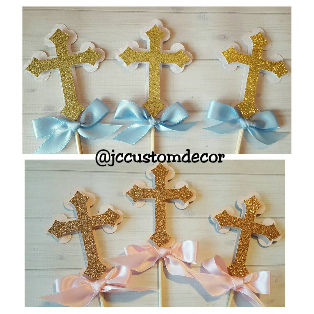 Boy Girl Cross Centerpiece-cross Centerpiece-baptism Cross Centerpiece ...