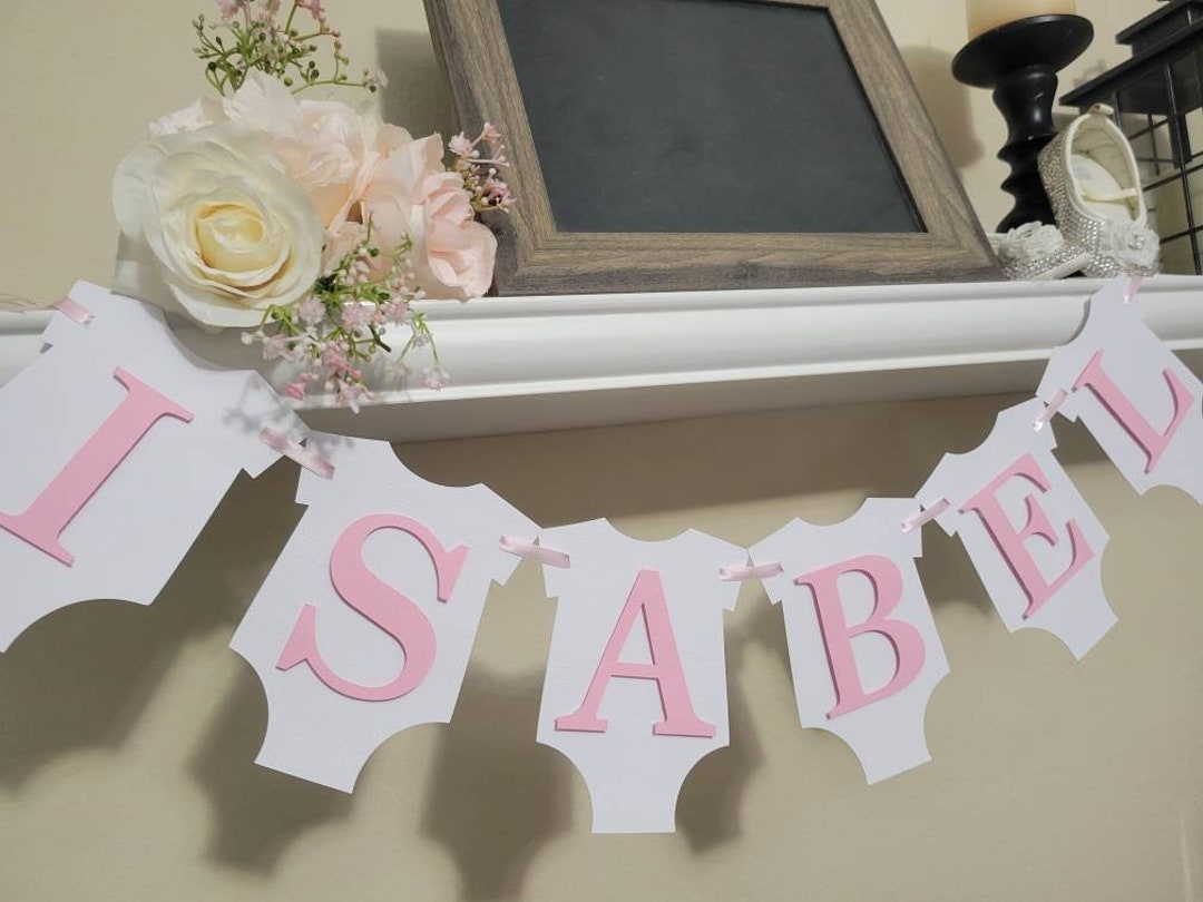 Onesie Baby Girl Baby Shower Banner-onesie Girl Baby Banner-onesie ...