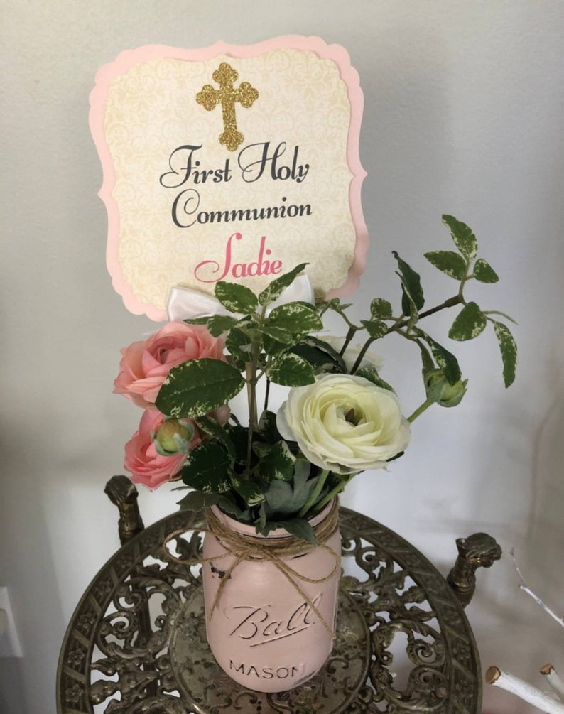 First Communion Girl Centerpiece-first Communion Centerpiece-first ...