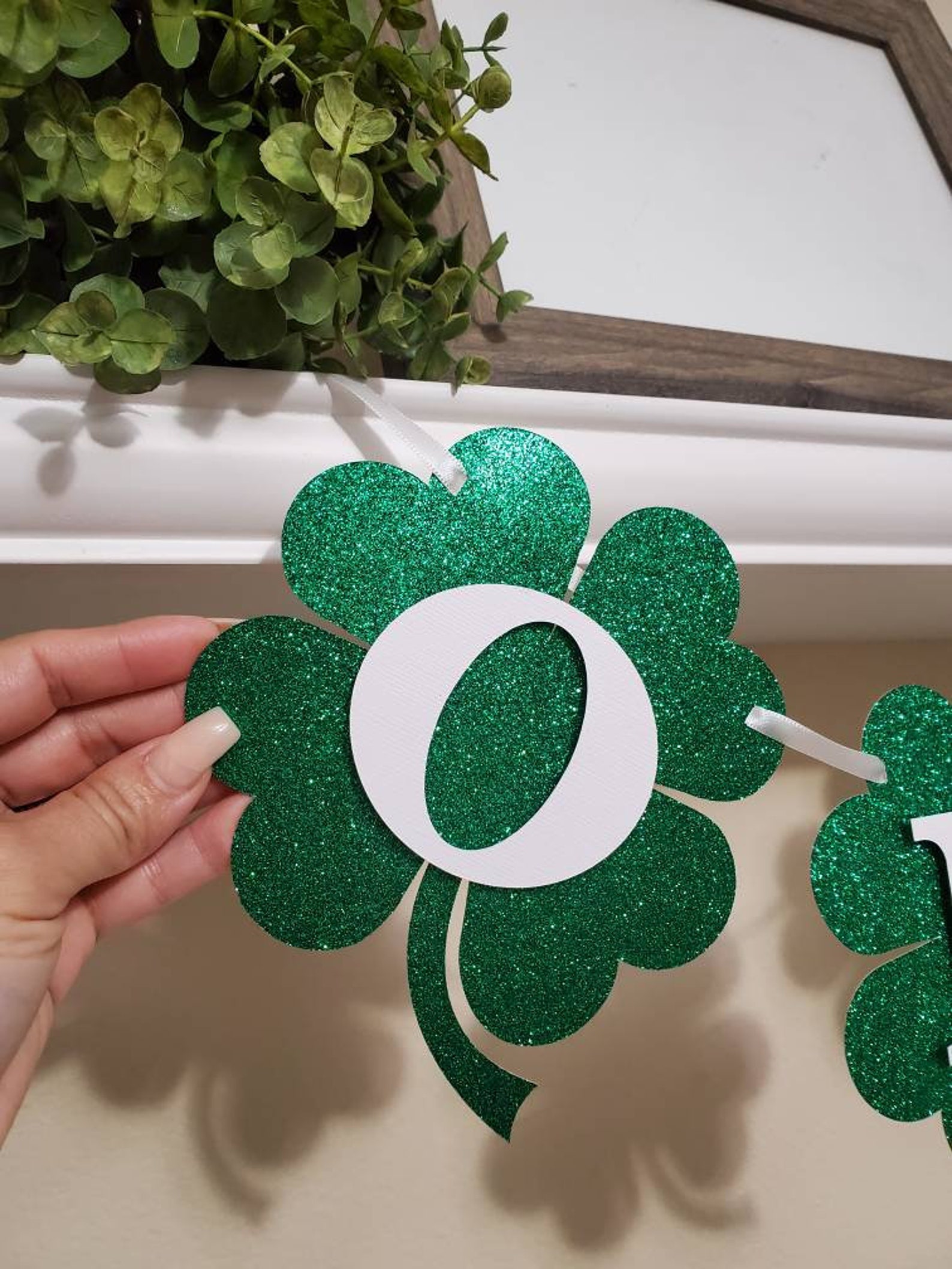 One Shamrock St.patricks One Boy Girl Banner-shamrock One Birthday ...