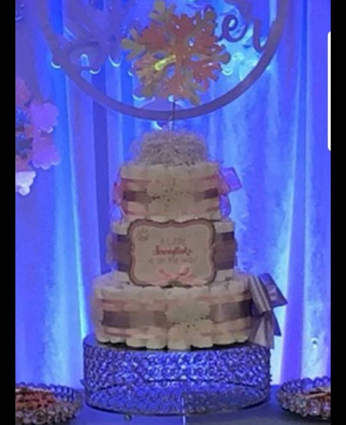 Little Snowflake Diaper Cake Signs-little Snowflake is on It's Way Sign ...