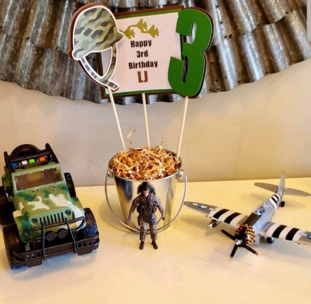 Military Camo Birthday Centerpiece-military Centerpiece-camo-army ...