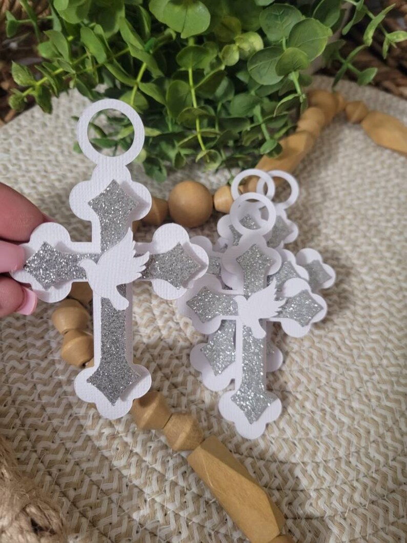 Baptism Centerpiece Tags-cross Tags-cross Centerpieces-crosses ...