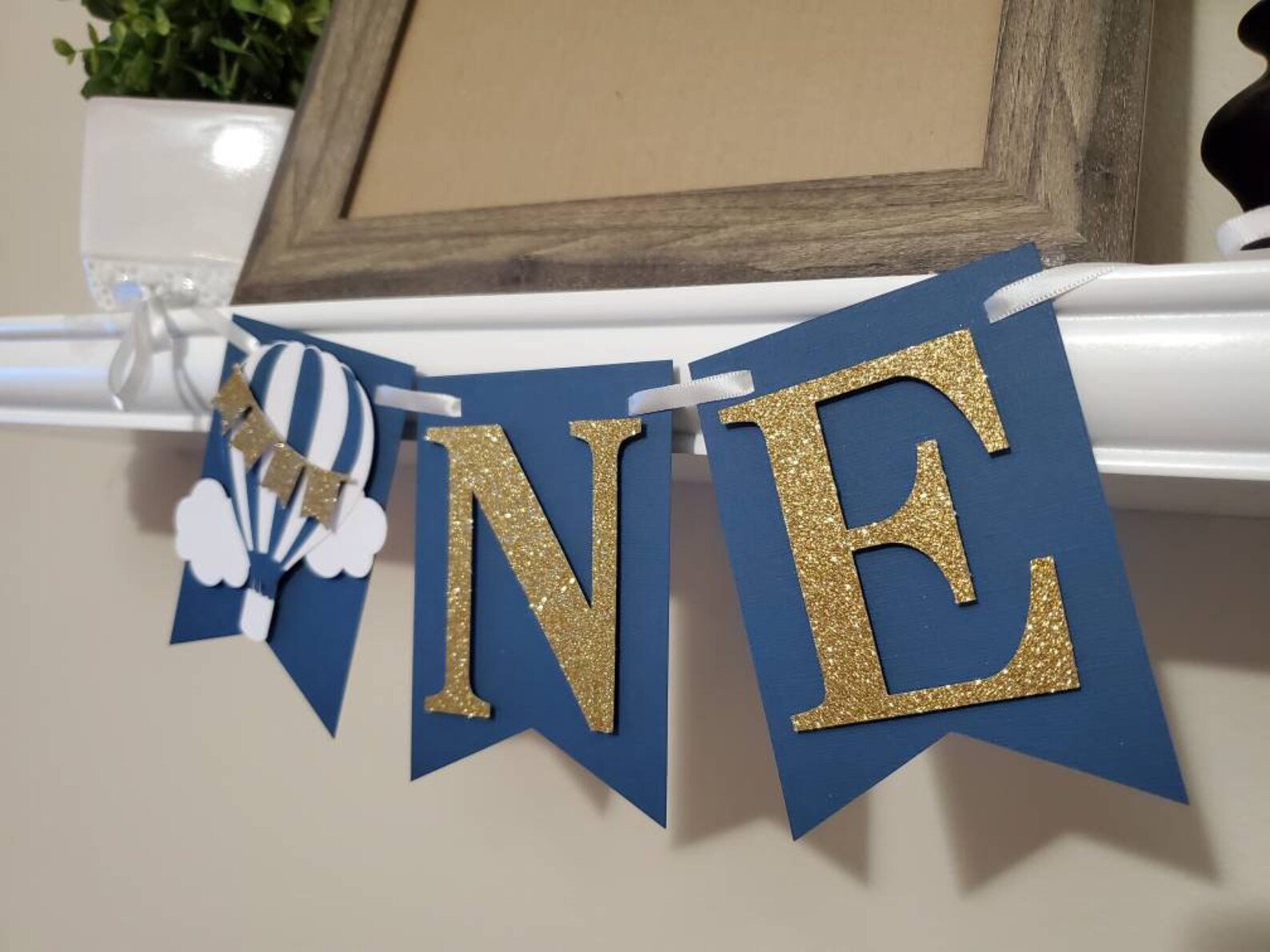 One Hot Air Balloon Banner-one up up and Away Banner-one Girl - Etsy