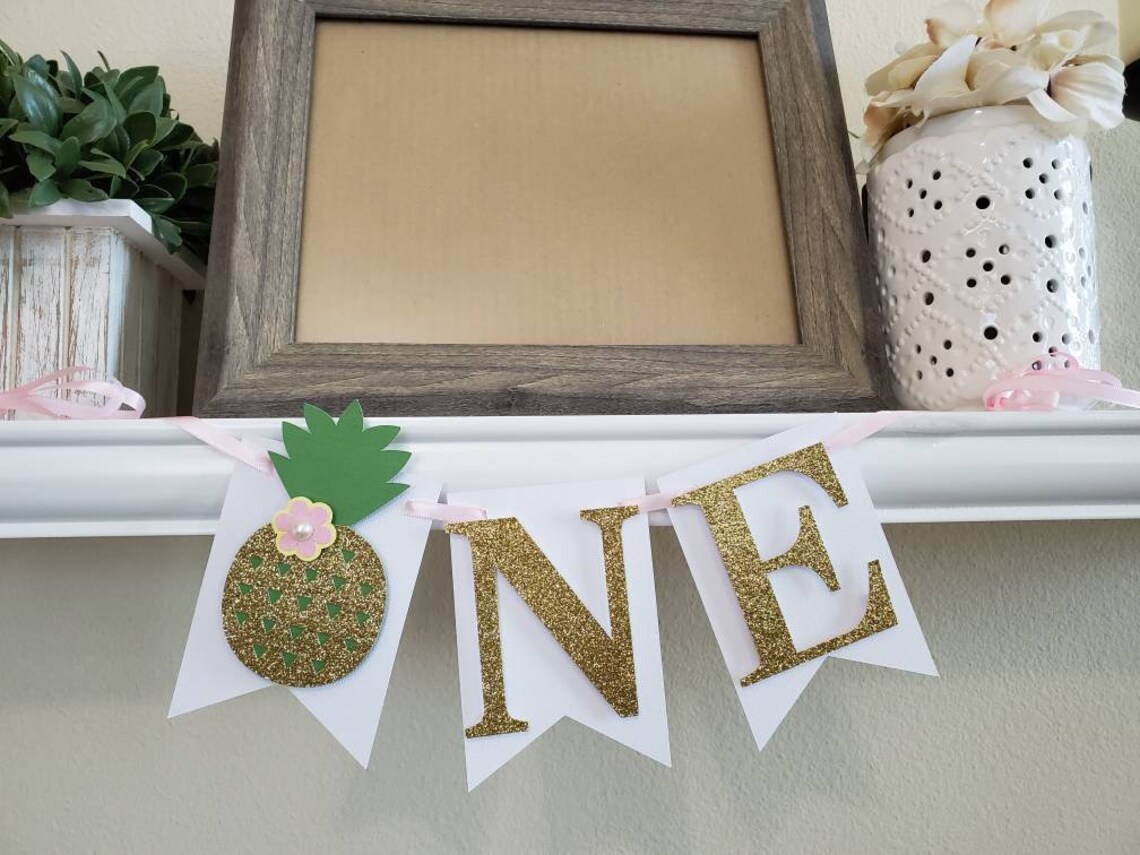 Pineapple One banner-Pineapple birthday banner-Pineapple one | Etsy