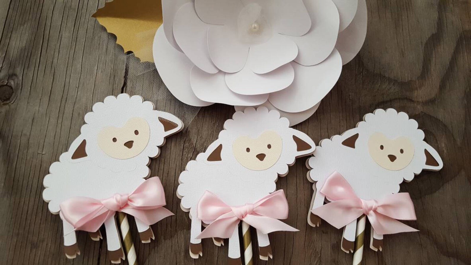 Boy Girl Lamb Sheep Baby Shower Centerpiece-boy Girl Baby Lamp - Etsy