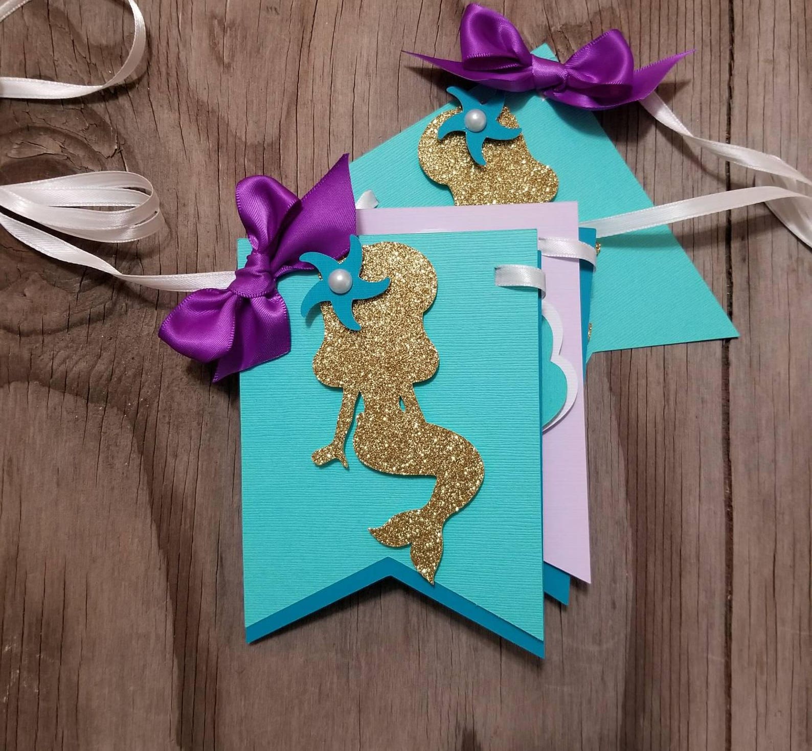 Mermaid Seashell One Banner-mermaid One Banner-under the Sea | Etsy