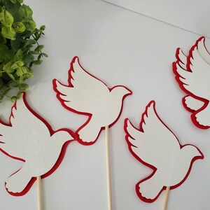 White Dove Centerpiece-dove Centerpiece-baptism Dove Centerpiece-dove ...