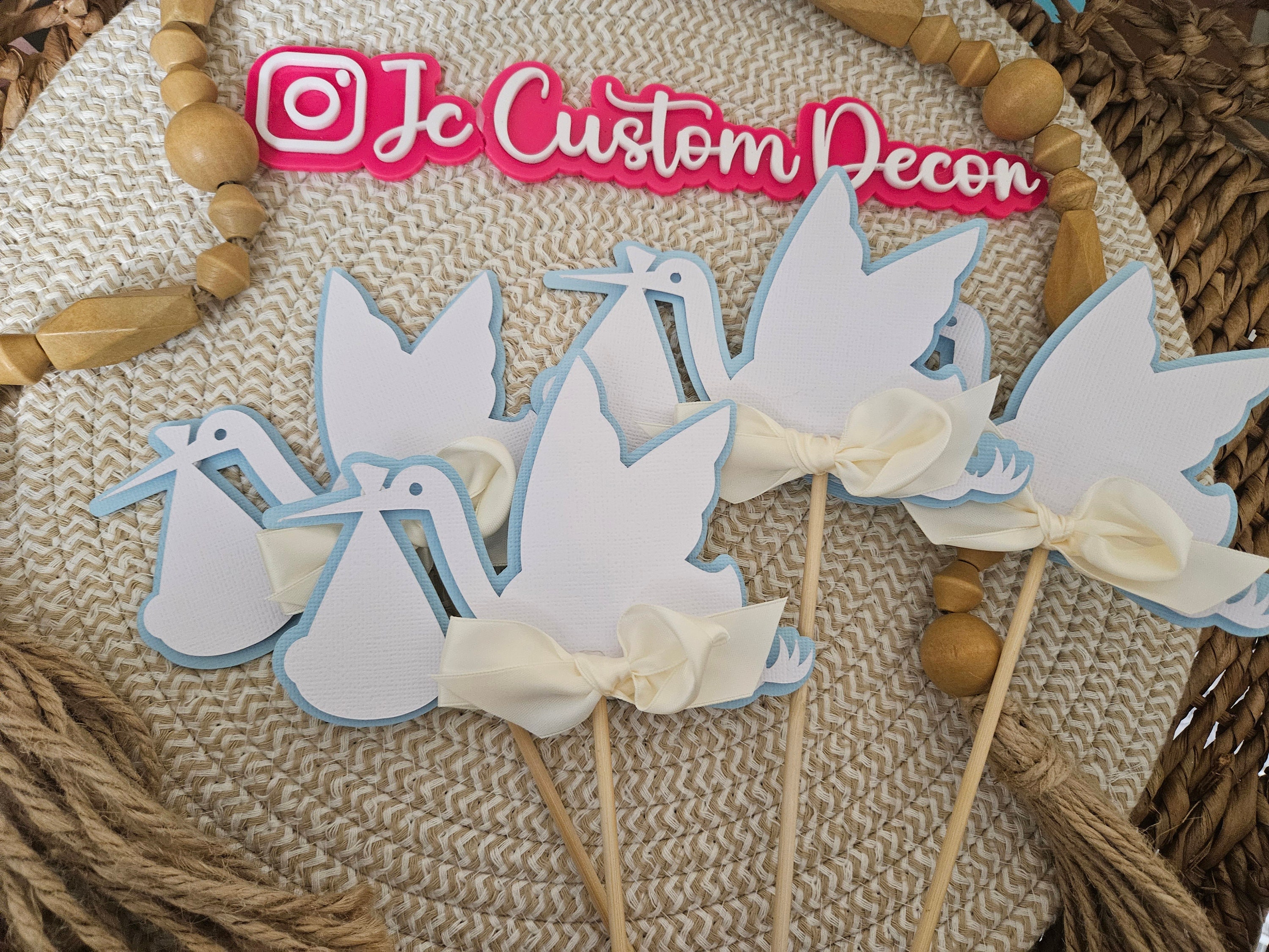 Its A Boy Girl Centerpiece-baby Boy Girl Baby Shower Stork Centerpiece ...
