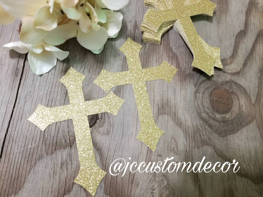 Big Glitter Cross Die Cut-cross Die Cut-big Diy Cross Centerpiece-diy ...