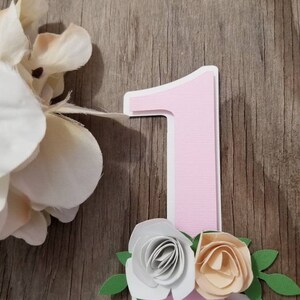 One Cake Topper-age Cake Topper-1 Cake Topper-gold Pink Birthday Cake ...