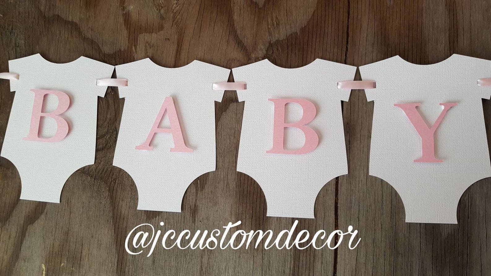 Onesie Boy Girl Baby Shower Banner-onesie Boy Girl Baby Banner-onesie ...