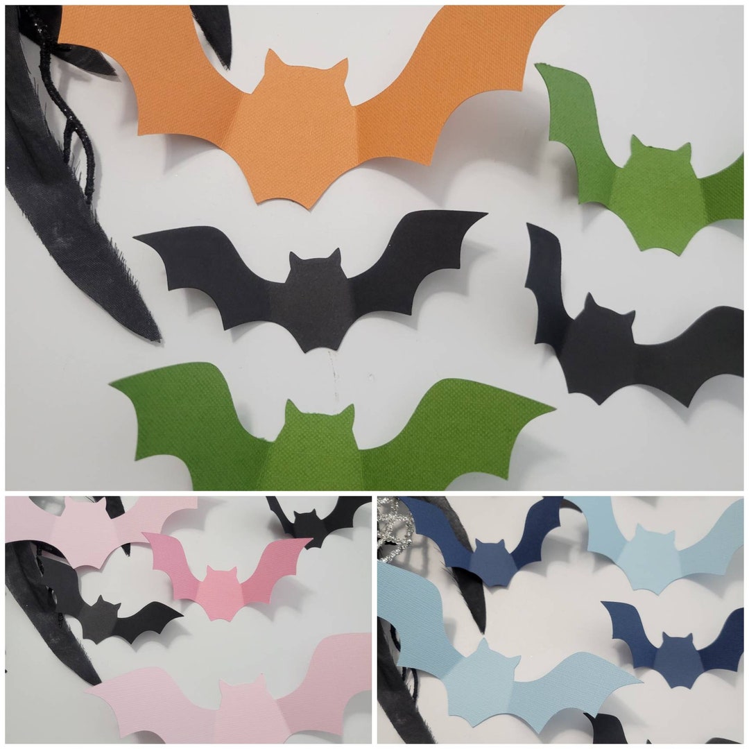 Cute Halloween Bats Wall Decor-3d Paper Wall Bats-pink Black Paper Bats ...