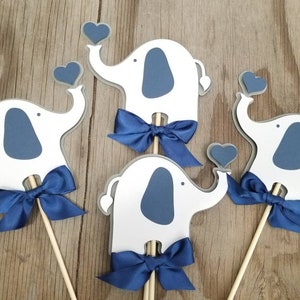 Navy Blue Baby Elephant Centerpiece-pink Elephant Baby Shower ...