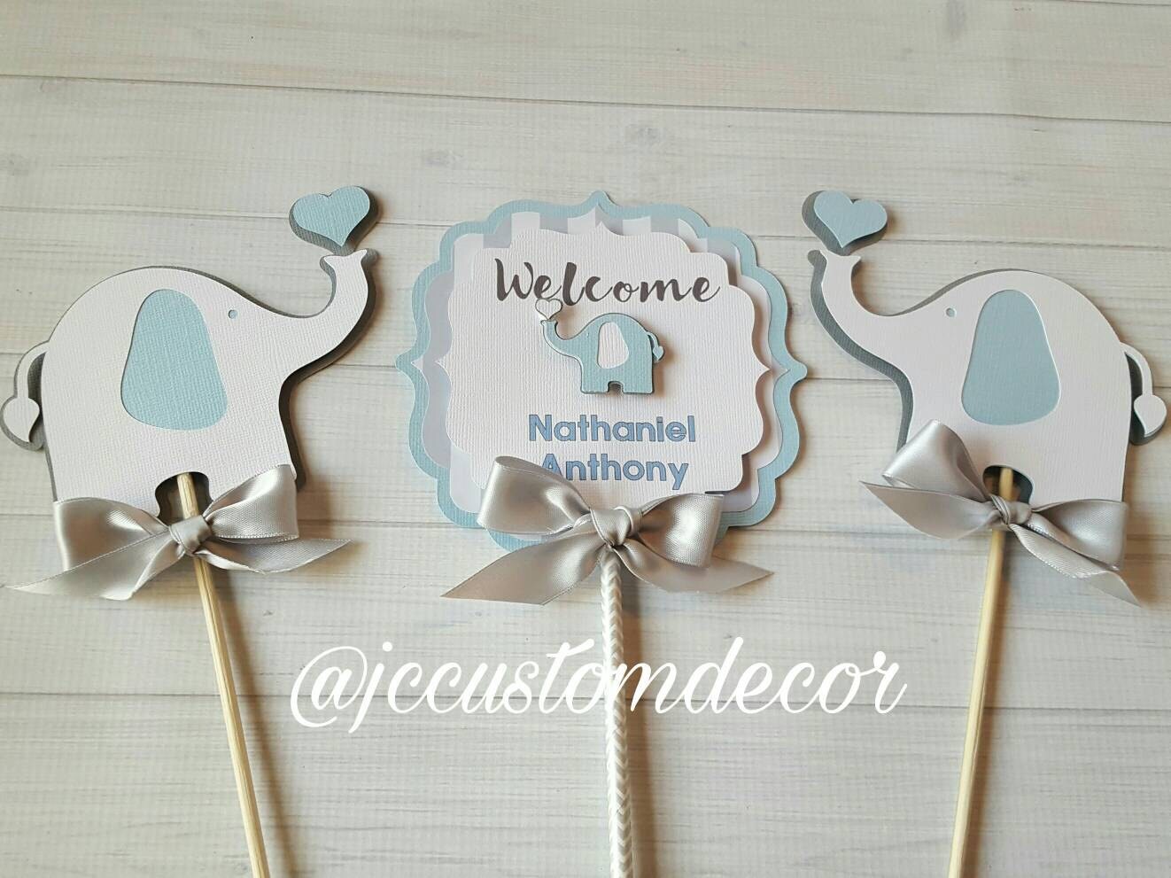 Baby Elephant Centerpiece-elephant Baby Shower Centerpiece-boy | Etsy