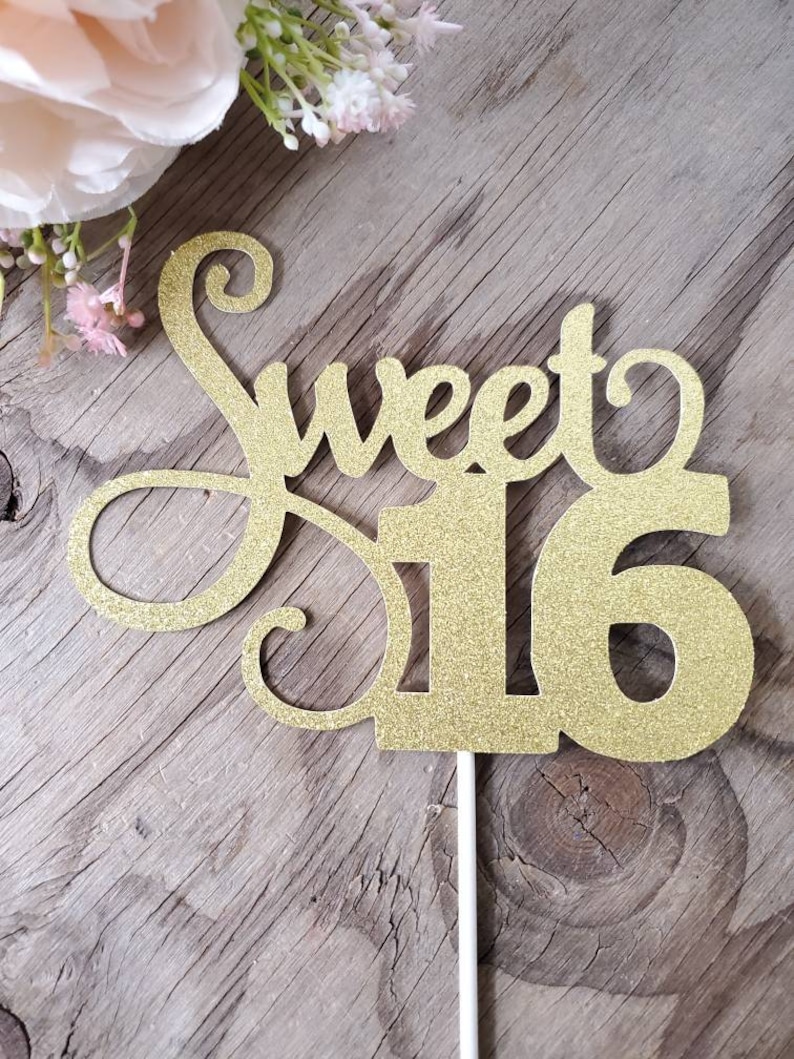 Sweet 16 Cake Topper-sweet 16th Birthday Topper-sweet 16 - Etsy