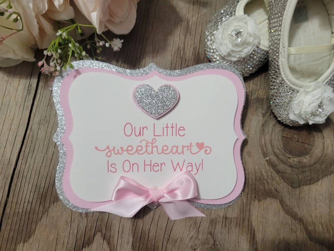 Baby Girl Sweetheart Diaper Cake Sign-baby Girl | Etsy