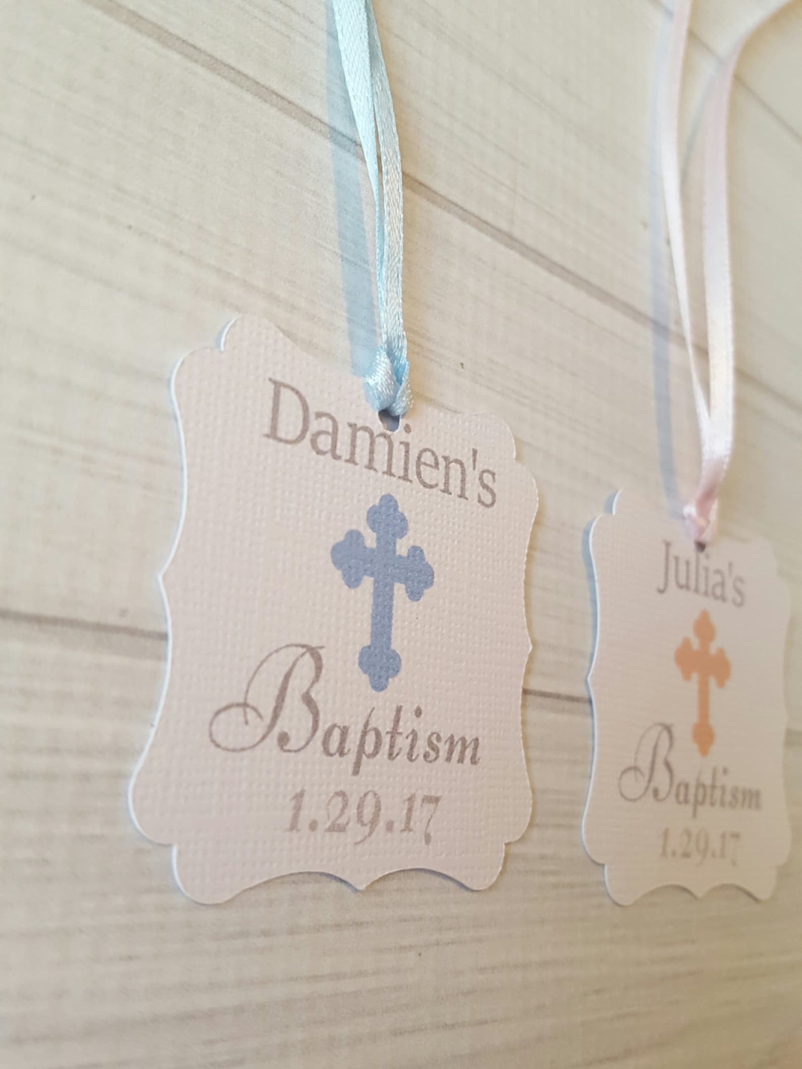 Personalized Baptism Christening Favor Tags-baptism Favor Tags-mi ...