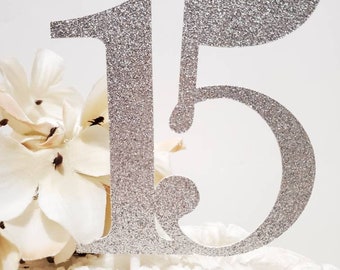 15 Cake Topper | Etsy