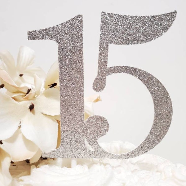 15 Cake Topper - Etsy