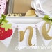 Strawberry One Banner-strawberry Theme Birthday Banner-strawberry ...